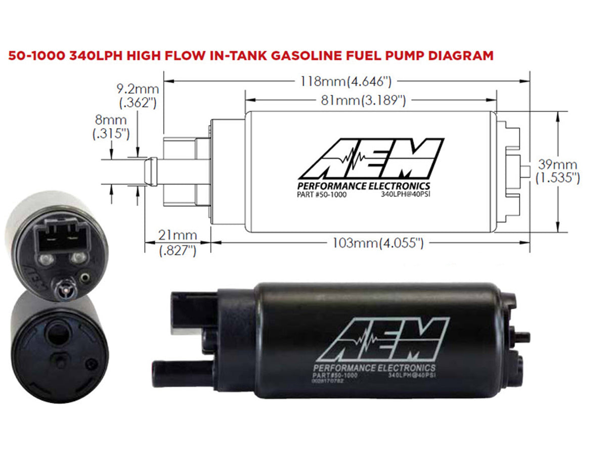 50-1000 - AEM Hi Flow Fuel Pump – Imperial Performance